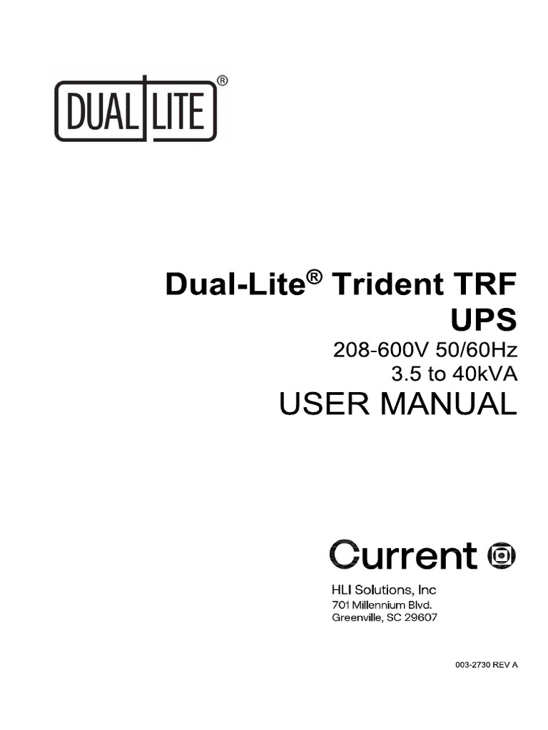 UPS-TRIDENT Datasheet 1 | PDF