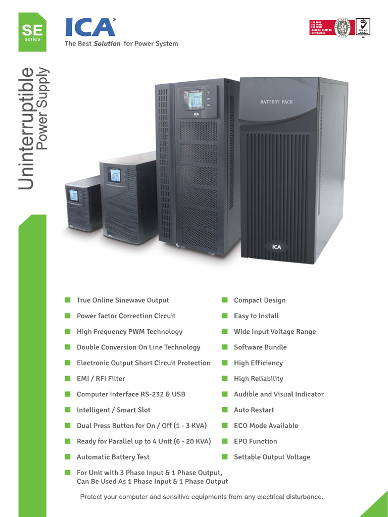 UPS-ICA Datasheet 1 | PDF