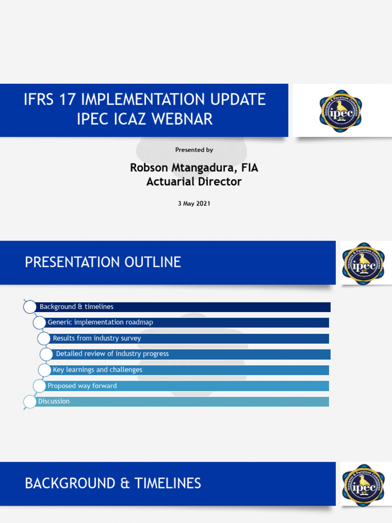 IFRS 17 Implementation Update - 3 May 2021 RM | PDF
