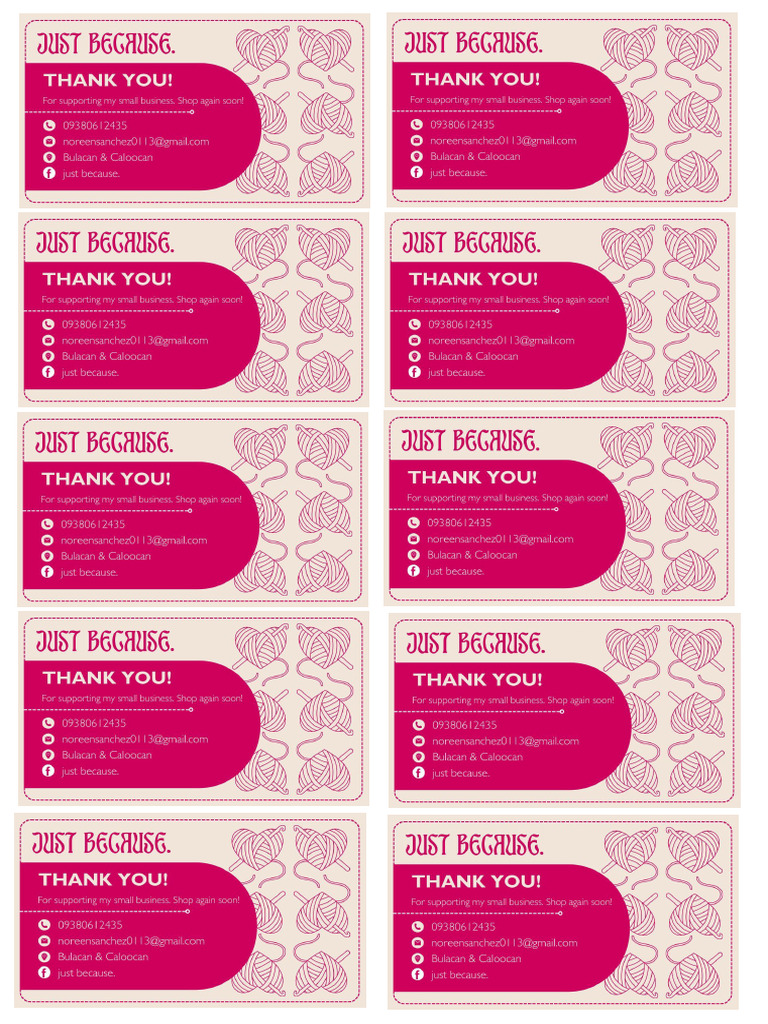 A4 Thank You Card | PDF