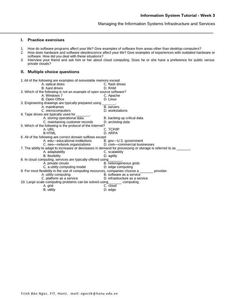Week03 Tutorial | PDF