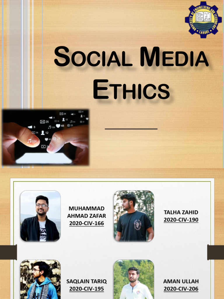 Group Presentation On Social Media Ethics | PDF