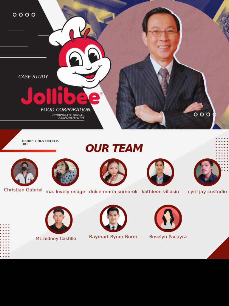 Case Study For Jollibee Corporate Social Responsiblity BSE 3B | PDF