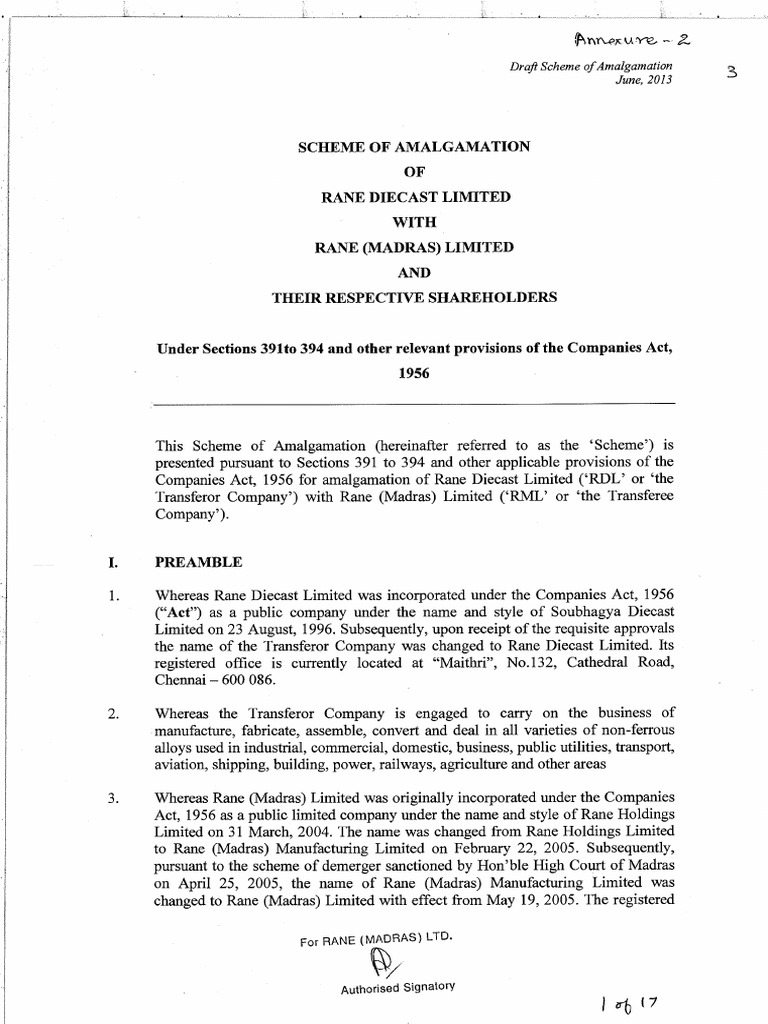 RML Ca Scheme Draft-Scheme-of-amalgamation | PDF