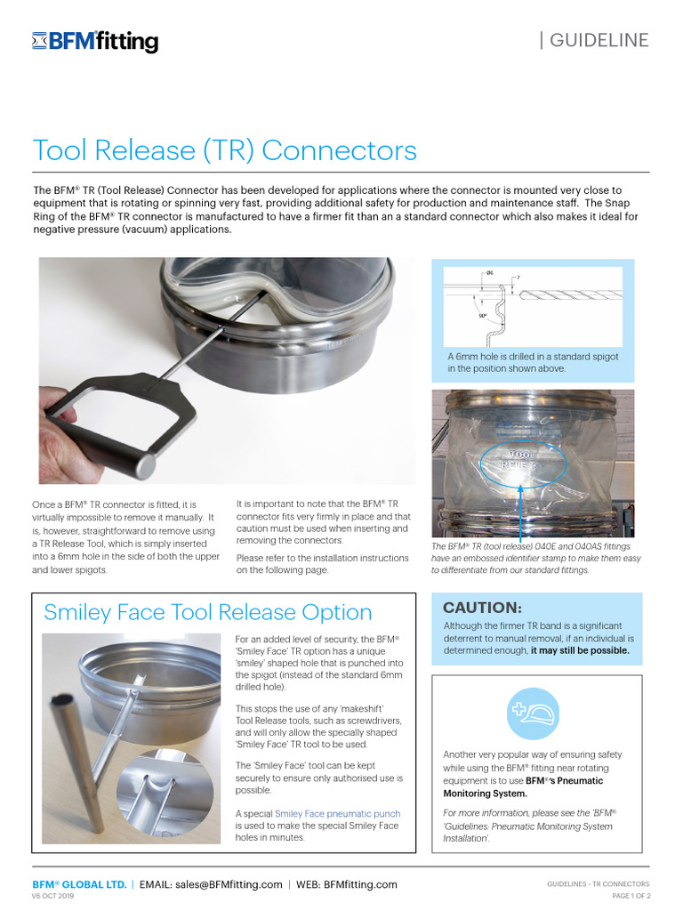 TR Tool Release Connectors Guidelines 1570593755 | PDF | Manufactured ...