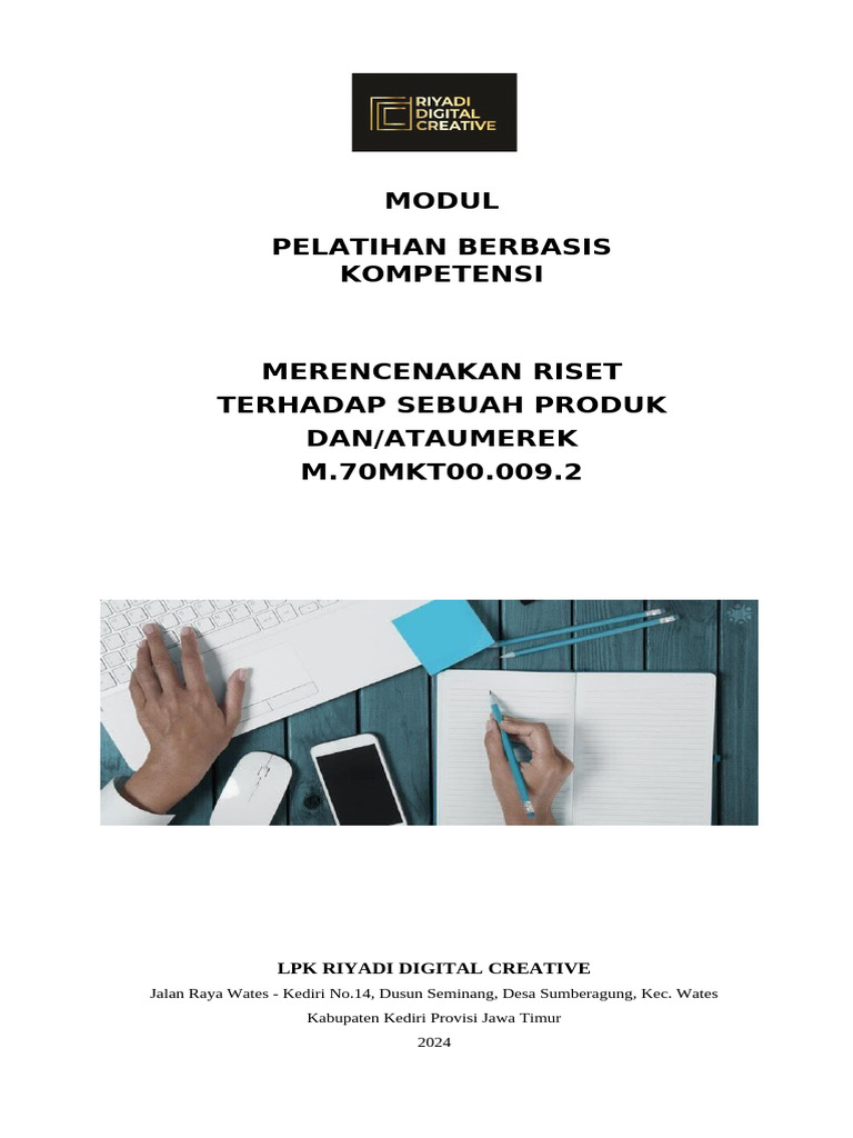 Modul 1.2 Merencanakan Riset Terhadap Sebuah Produk Danatau Merek | PDF