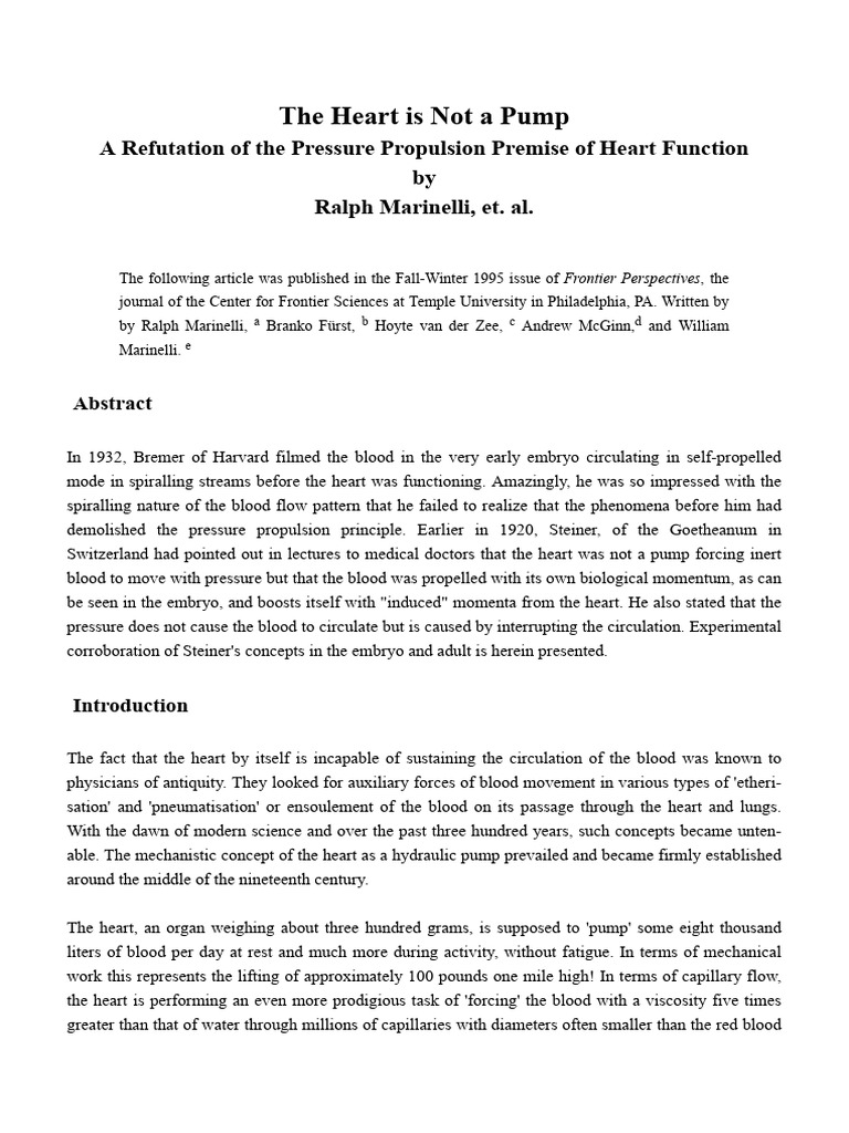 The Heart Is Not A Pump - Marinelli, Et - Al. - Rudolf Steiner Archive ...