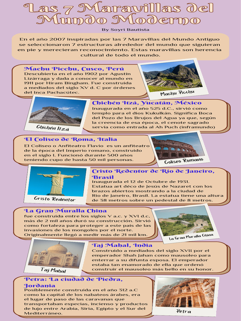 Las 7 Maravillas Del Mundo | PDF | Ciencias sociales