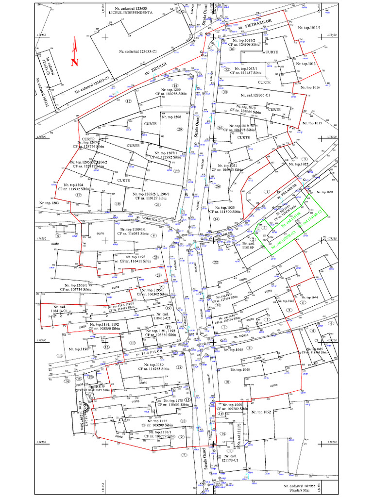 Plan Topografic Strada Ocnei Model | PDF