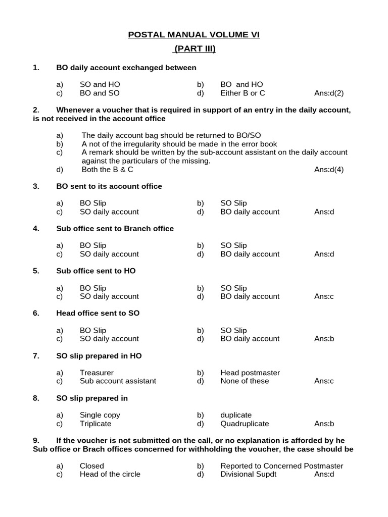 Postal Manual Volume 6 Part 3 Guide | PDF | Postage Stamp | Freight ...