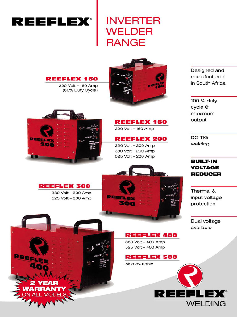 REEFLEX WELDER RANGE COMBINED Small | PDF