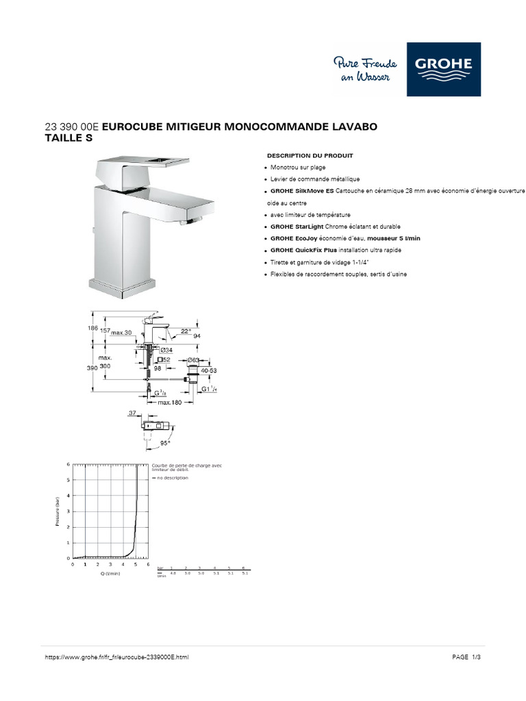 GROHE_Specification_Sheet_2339000E | PDF