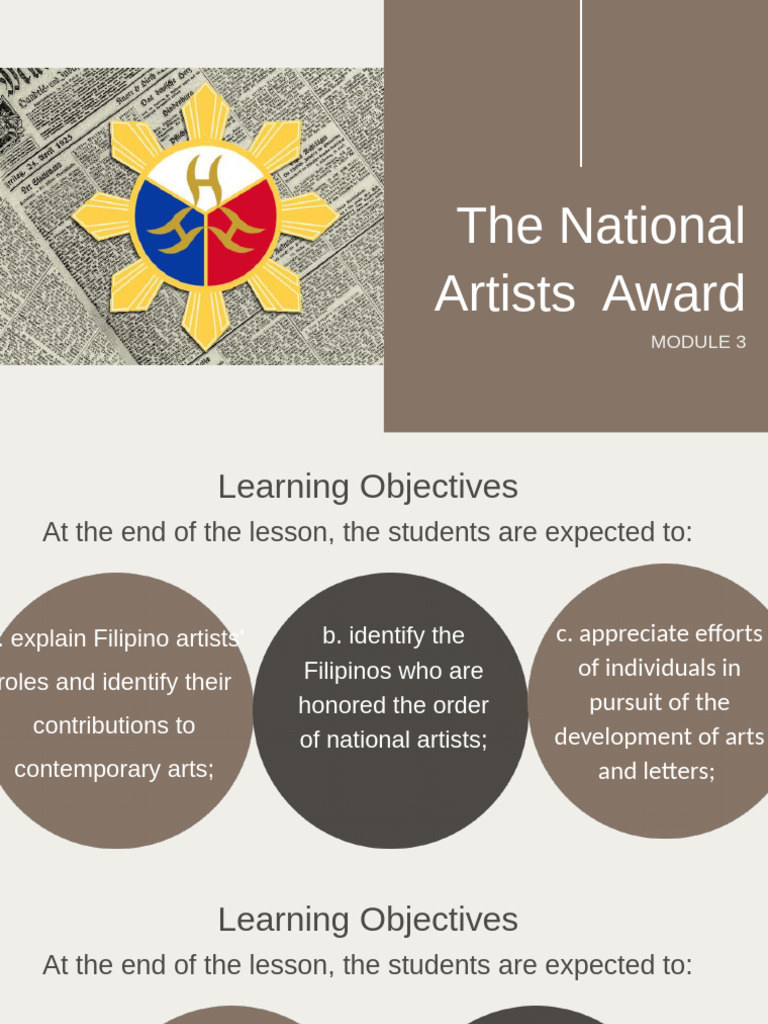 Lesson 5 National Artist | PDF