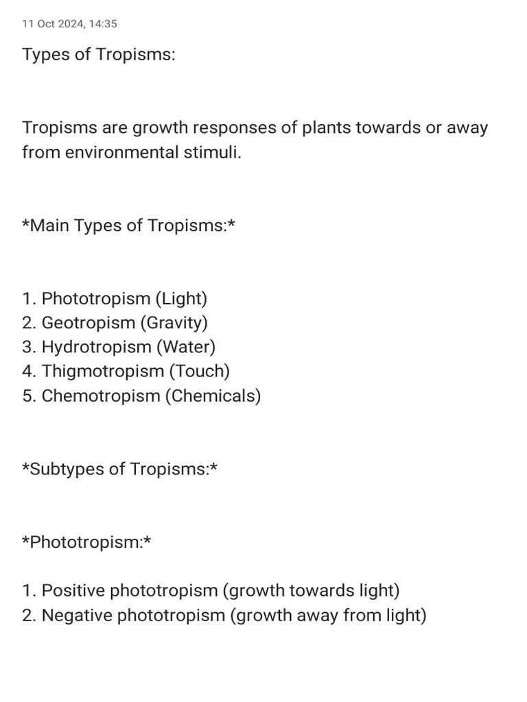 Tropisms | PDF