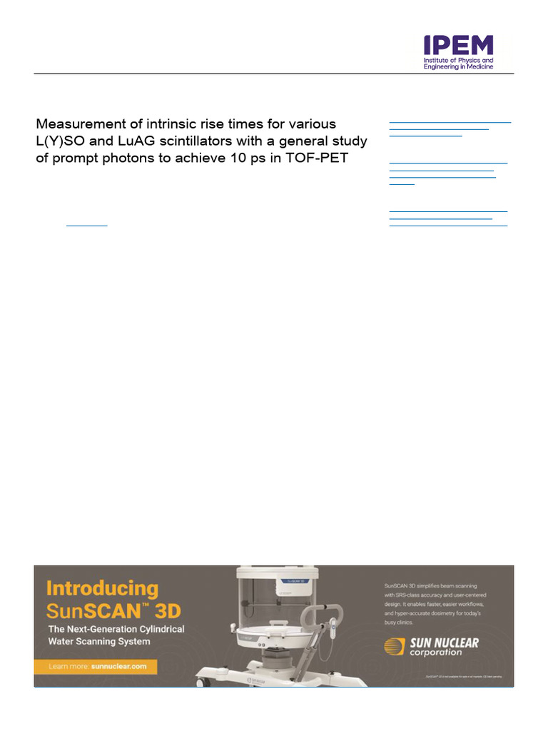 Gundacker 等。 - 2016 - Measurement of Intrinsic Rise Times for Various L ( | PDF