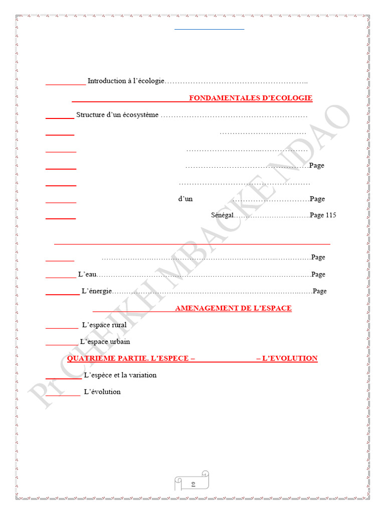 Fascicule Cours 2nd S SVT 2 3 | PDF