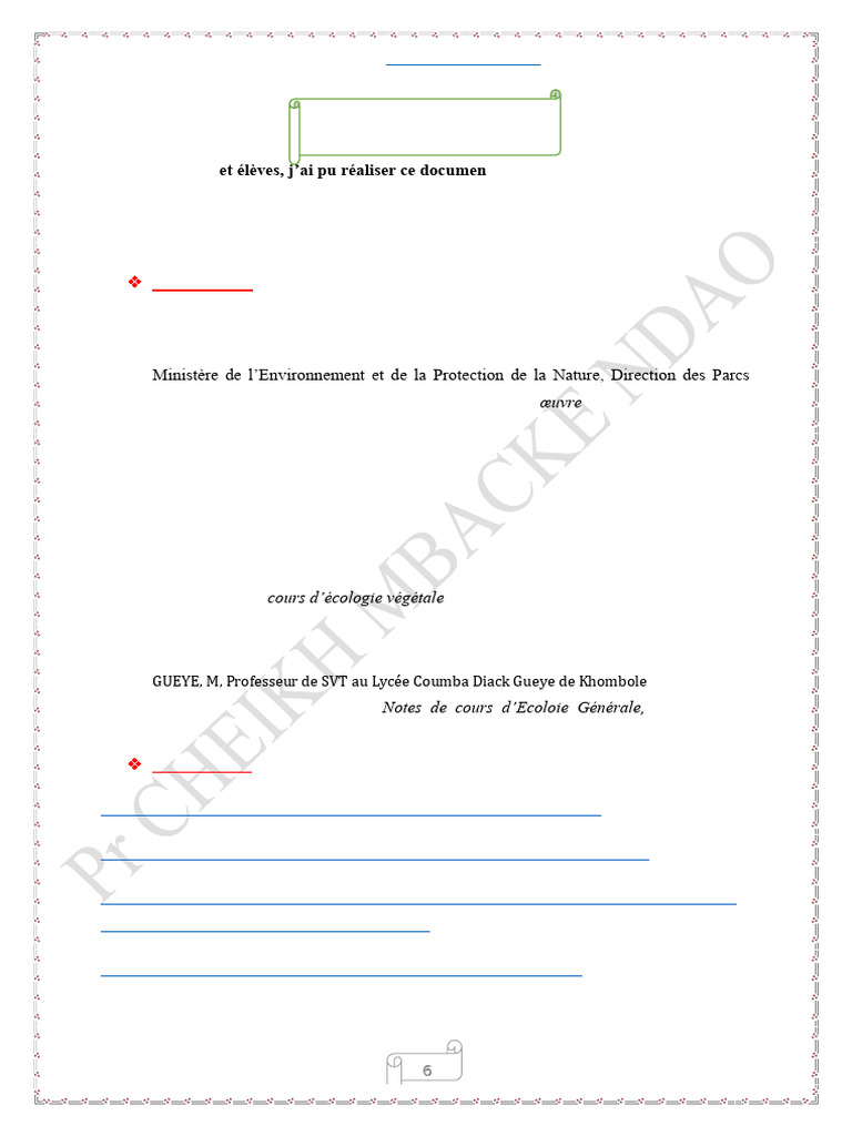 Fascicule Cours 2nd S SVT 6 7 | PDF