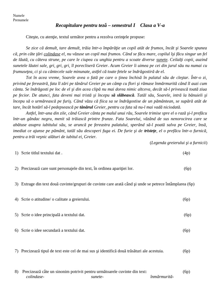 Teza 5, 1, Greierele Si Furnica | PDF