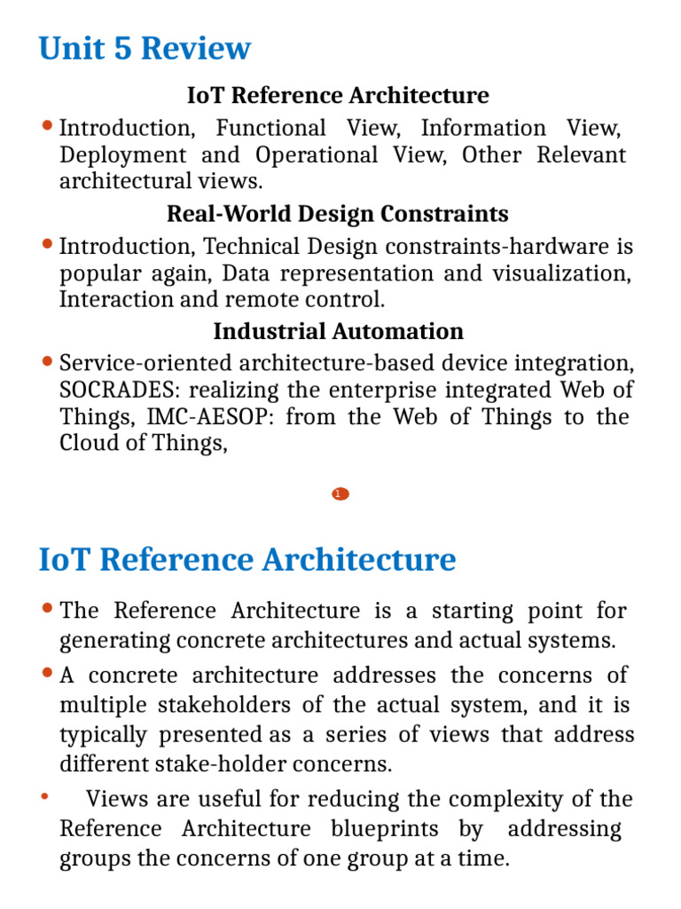 UNIT-5 IoT Reference Architecture | PDF