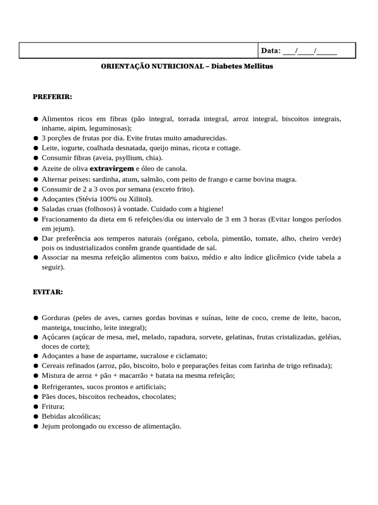 Orientações Diabetes | PDF