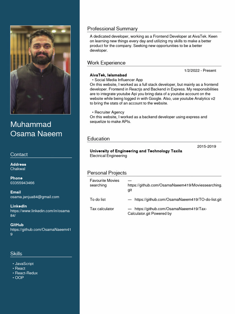 Muhammad Osama Naeem | PDF