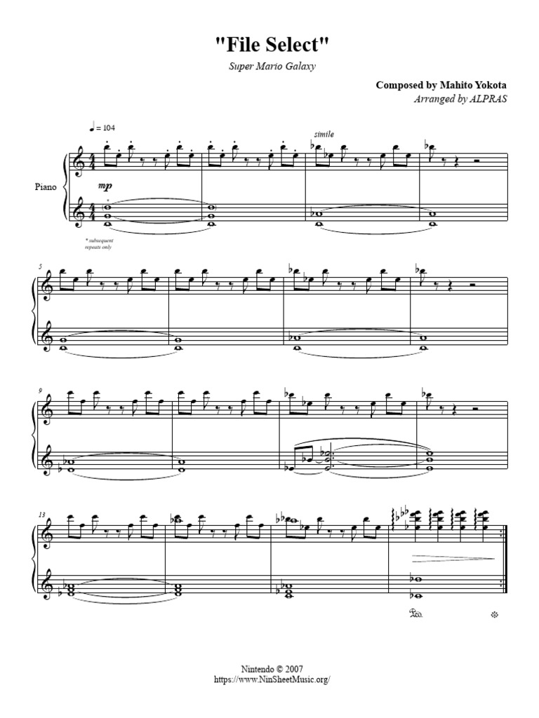 Super Mario Galaxy - File Select | PDF