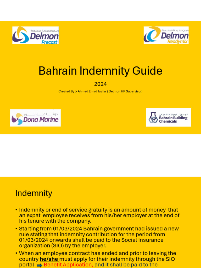 Bahrain Indemnity Guide | PDF | Career & Growth | Business