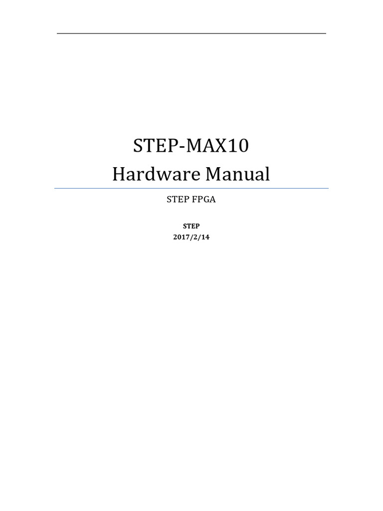 STEP MAX10 Hardware Manual 1.0 | PDF