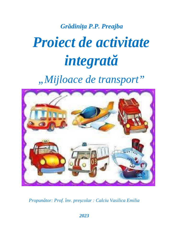 P.didactic Mijl - Transport | PDF