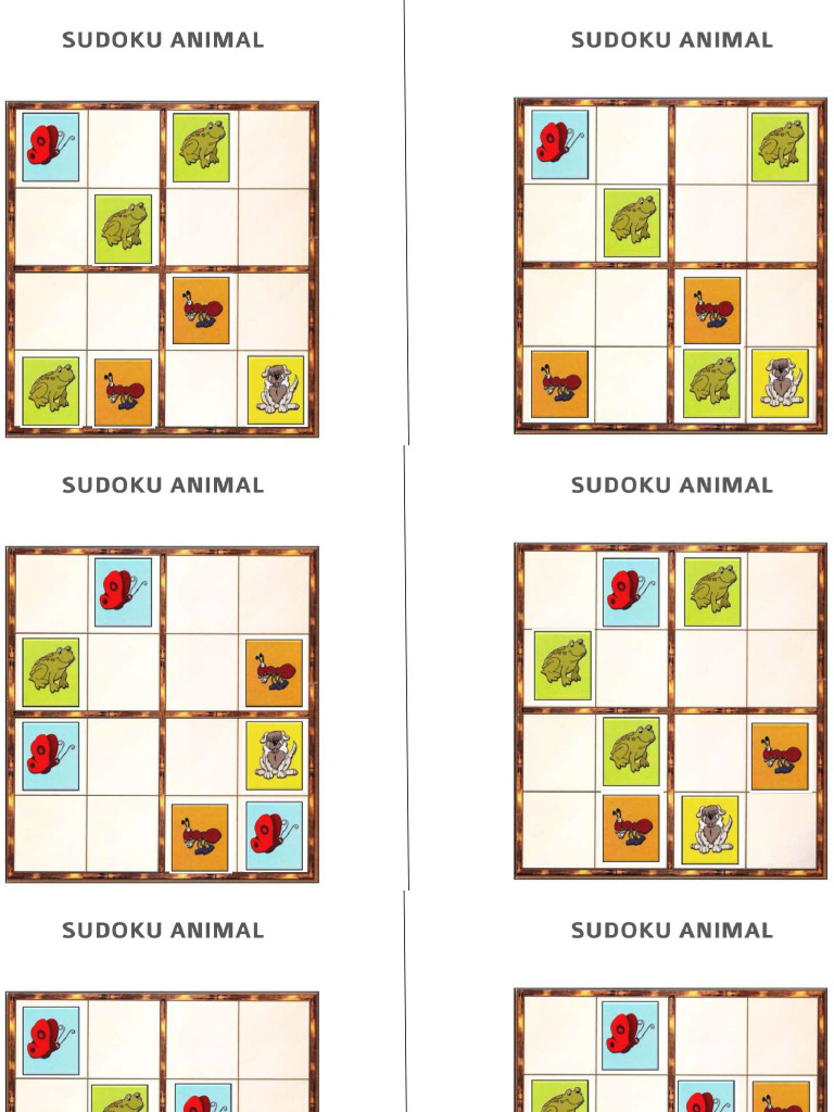 1687888767178cartas Desafios Sudoku Animal | PDF
