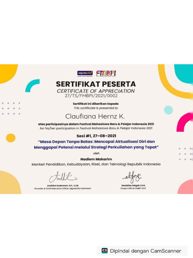 Sertif FMBPI | PDF