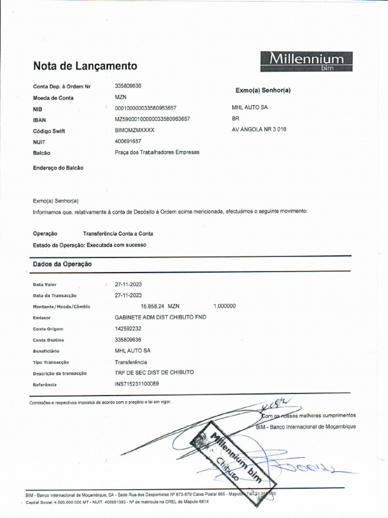 Nota de Lancamento | PDF