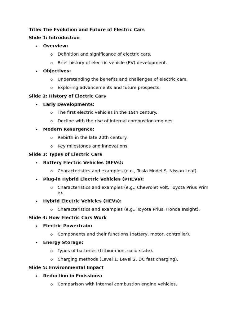 Electric Cars | PDF