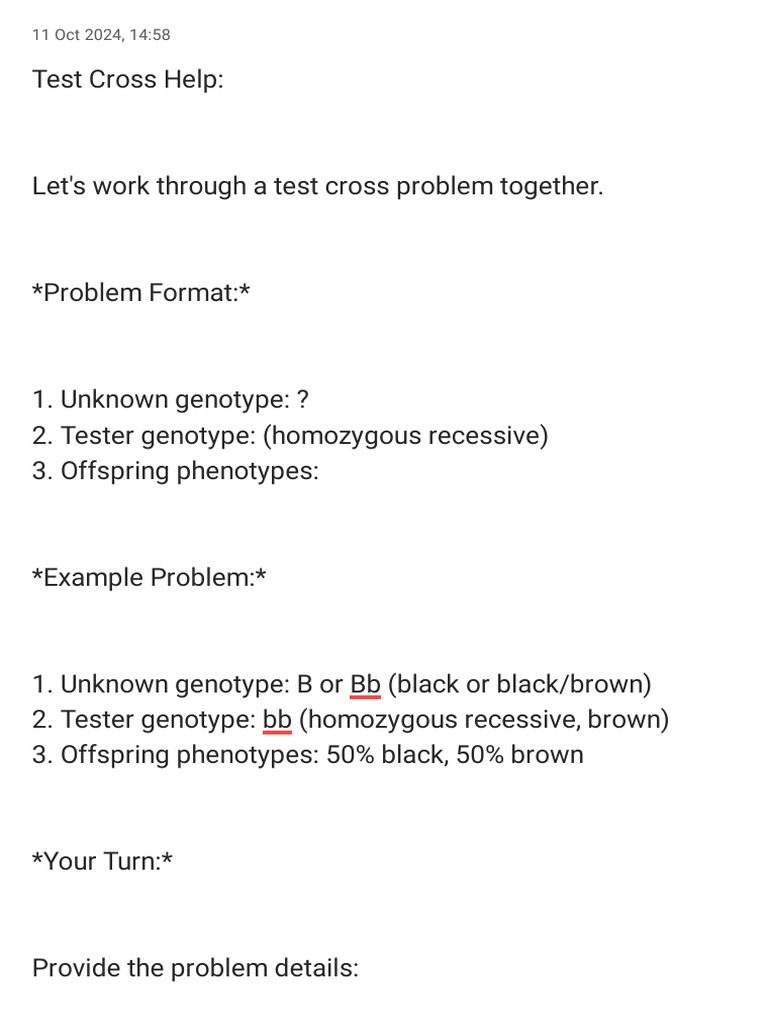How to Use a Test Cross | PDF