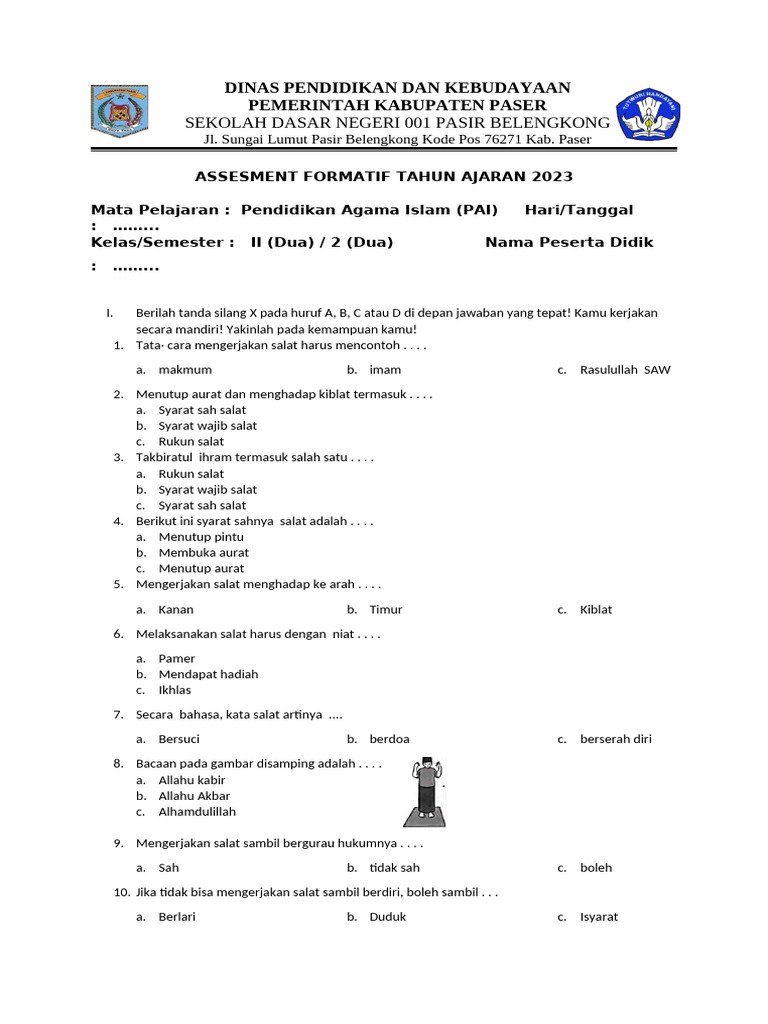Soal Kelas Ii Assesment | PDF