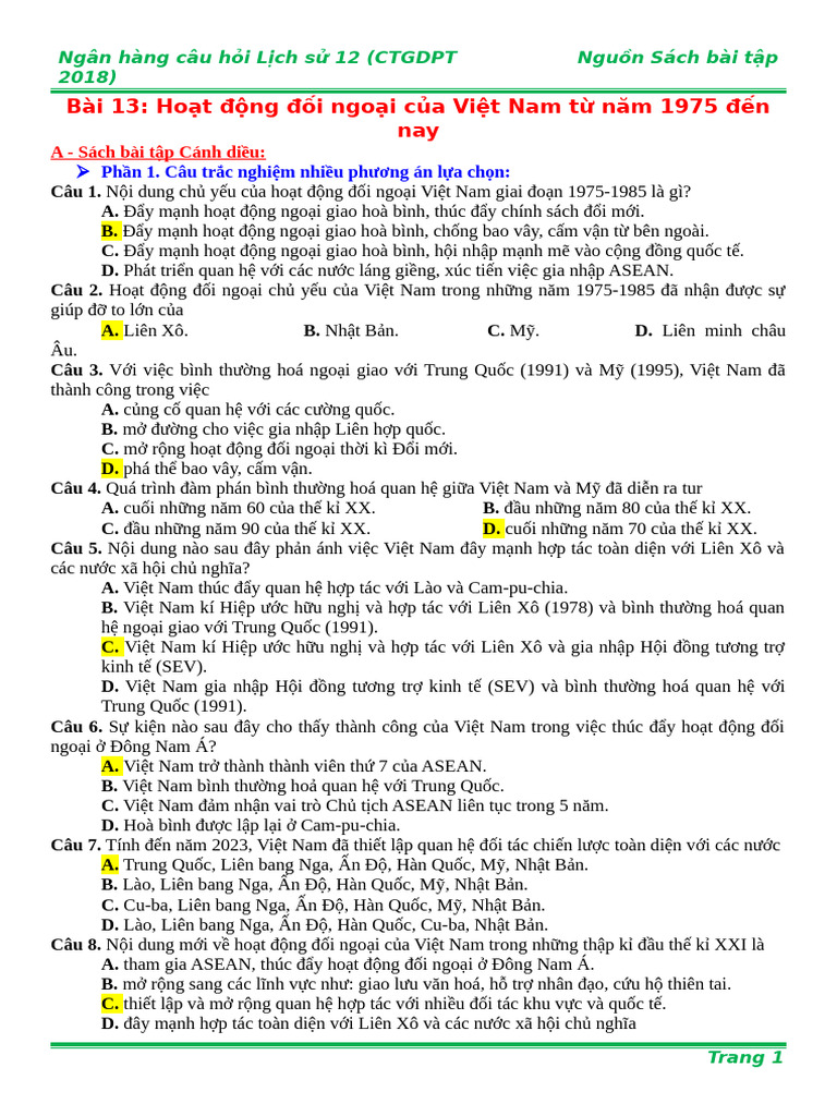 Bài 13 - S 12 - SBT | PDF