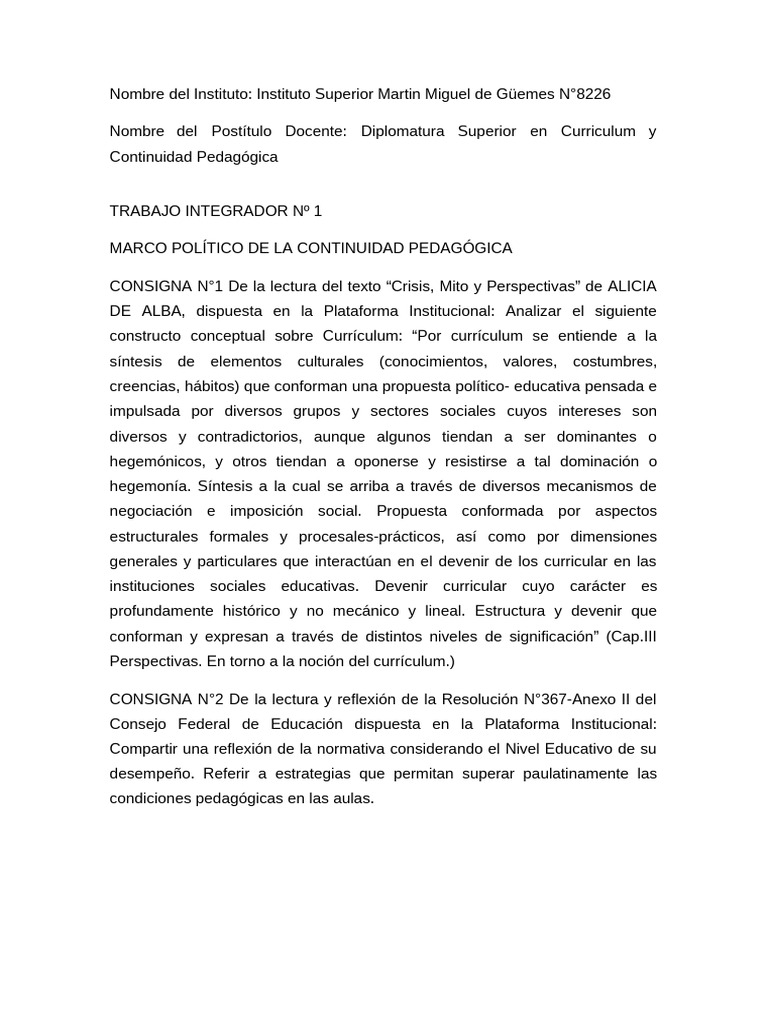 Trabajp Integrador 1 | PDF