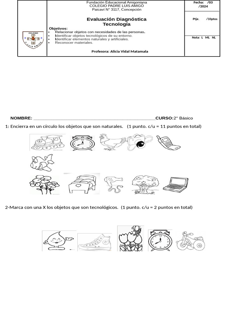 Diag Tecnología 2° - Obs | PDF