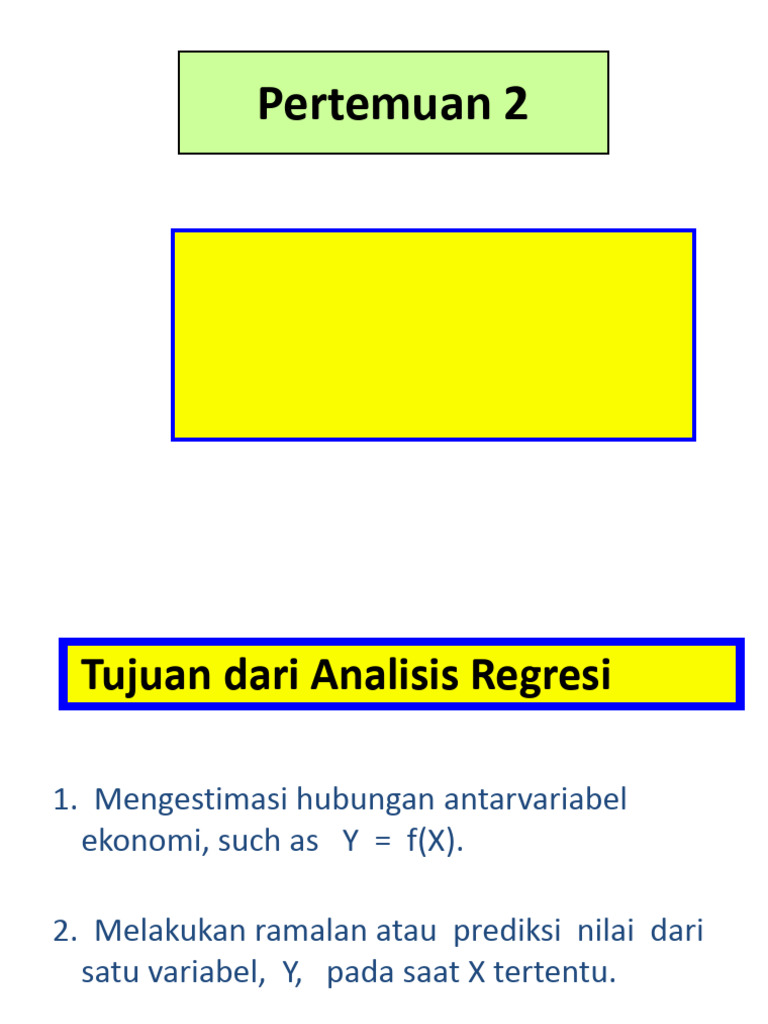 Model Regresi Dua Variabel | PDF