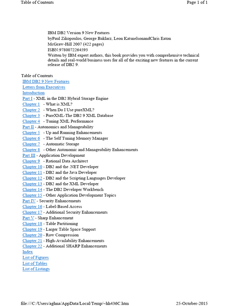 IBM DB2 Version 9 New Features | PDF