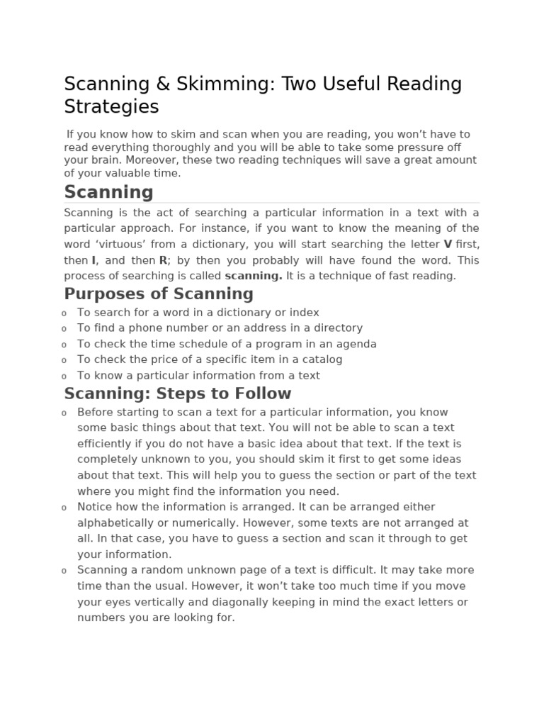 Scanning | PDF