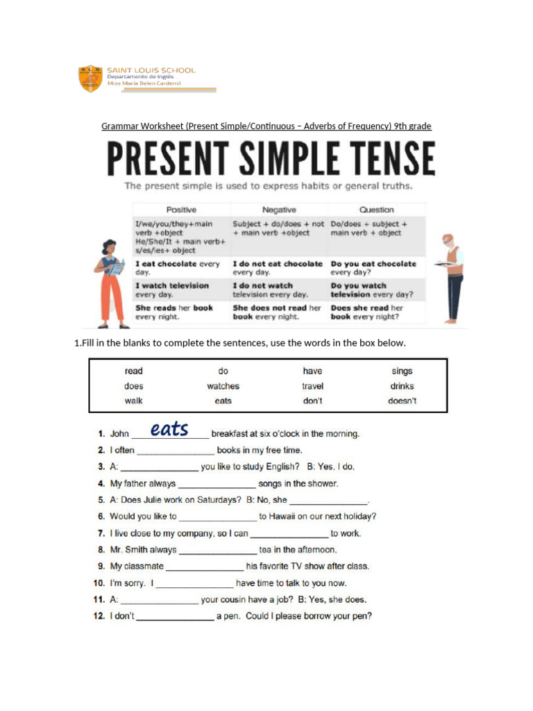 9TH UNIT 1 REVIEW WORKSHEET | PDF