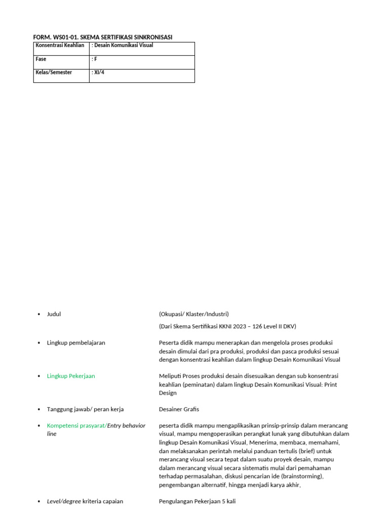 Skema Sertifikasi Sinkronisasi | PDF