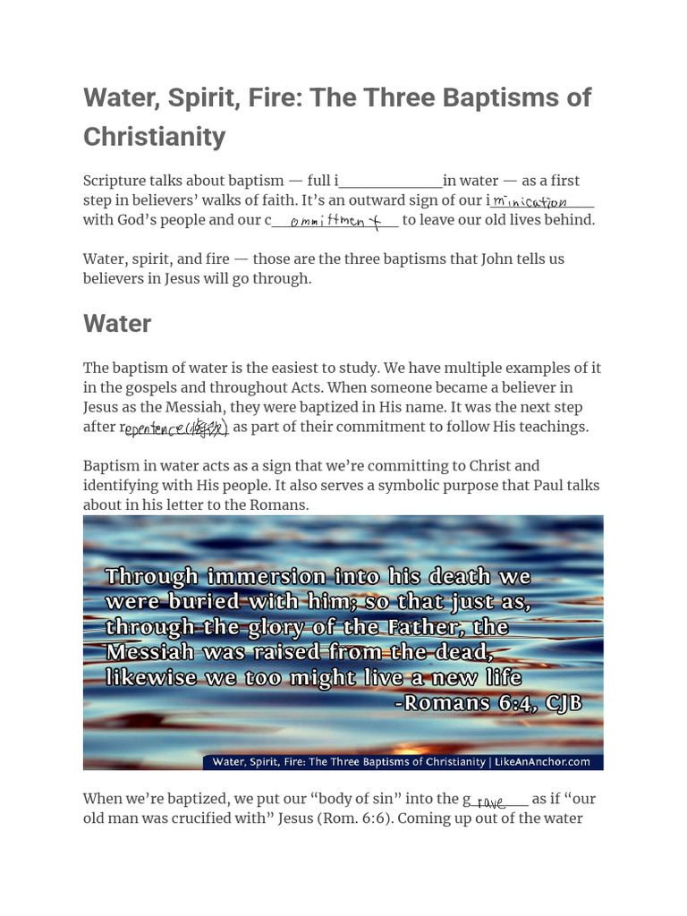 Three Baptisms | PDF