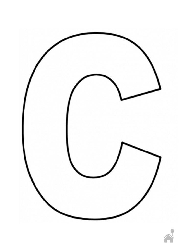 Moldes de Letras para Imprimir C Maiusculo Grande | PDF