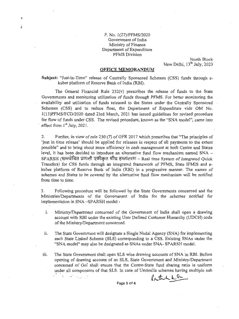 Sna Sparsh MO 13.07.2023 | PDF