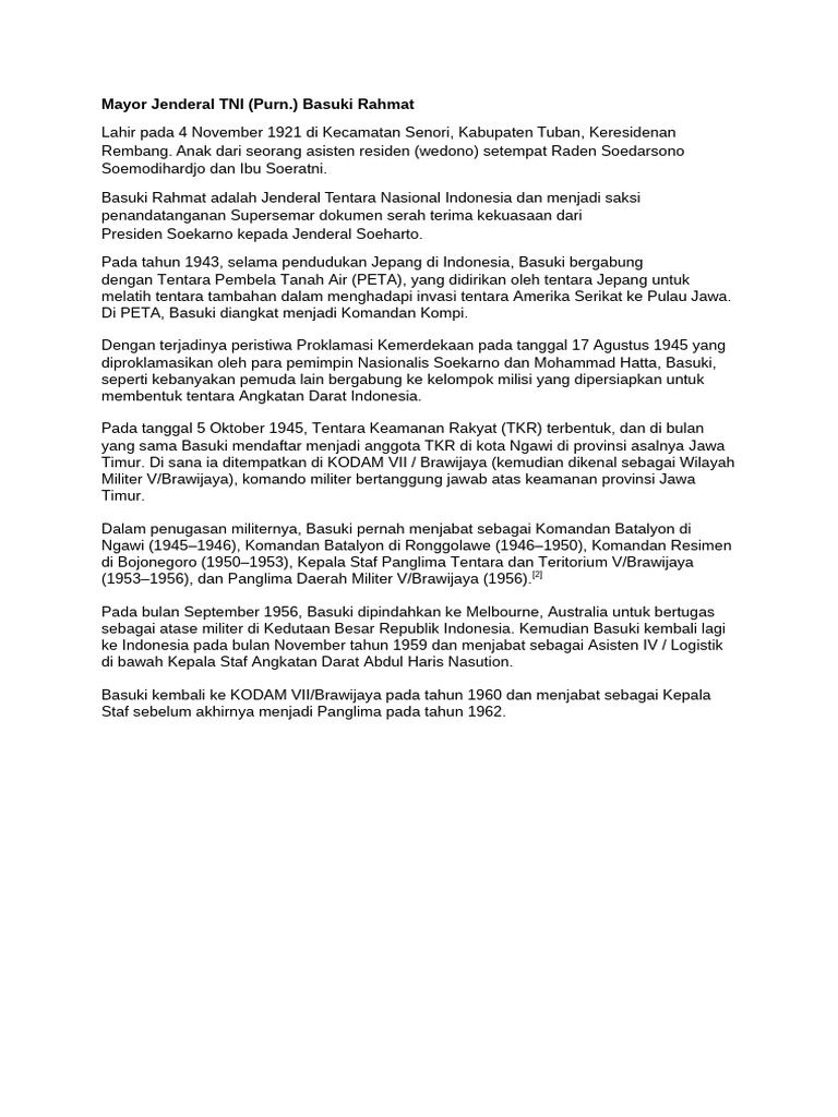 Artikel Jendral Basuki Rahmat | PDF