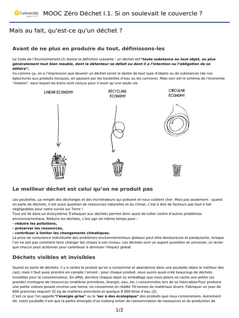Mais au fait, qu'est-ce qu'un déchet | PDF Mais au fait, qu'est-ce qu'un déchet | PDF
