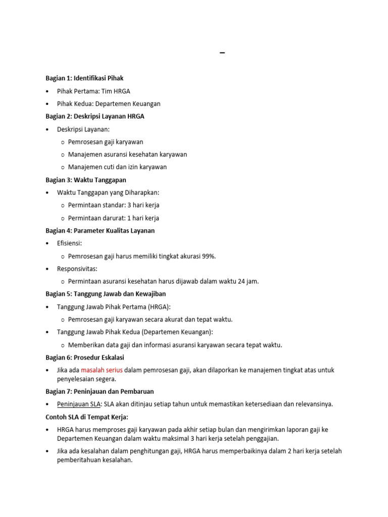 Sla and Audit - Hrga | PDF