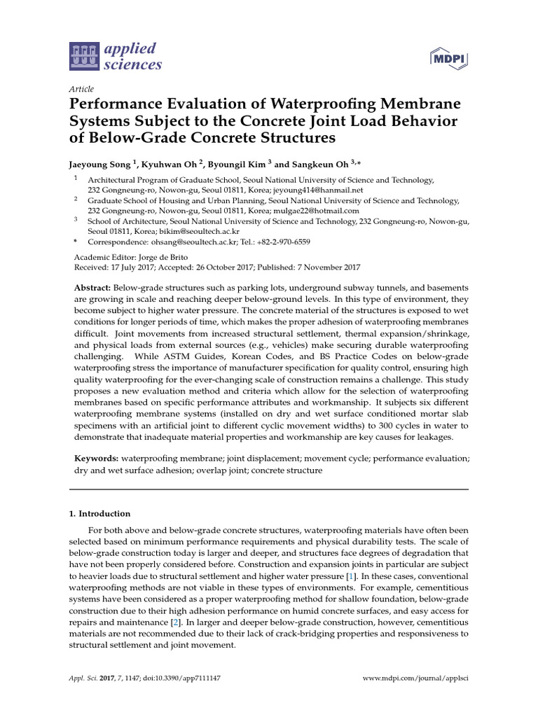 WP Membrane Evaluation | PDF